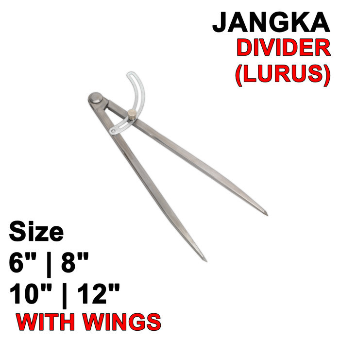 Jual Jangka Besi 12 Inch SOLAR Caliper Divider Lurus Square Leg With ...