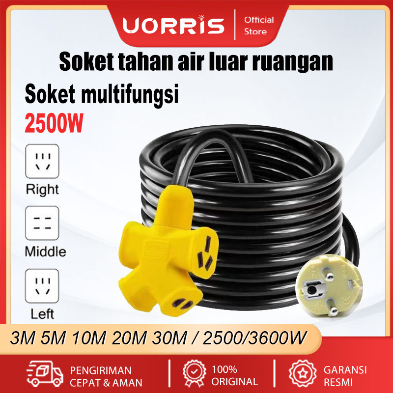 Jual UORRIS Kabel Ekstensi Extension Cord 30 Meter 20 Meter 10 Meter ...