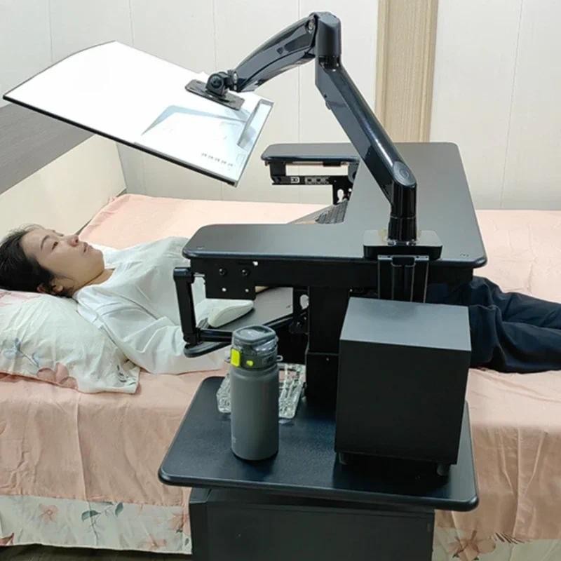 Jual Cross bed computer desk, laptop desktop computer desk, bedside ...