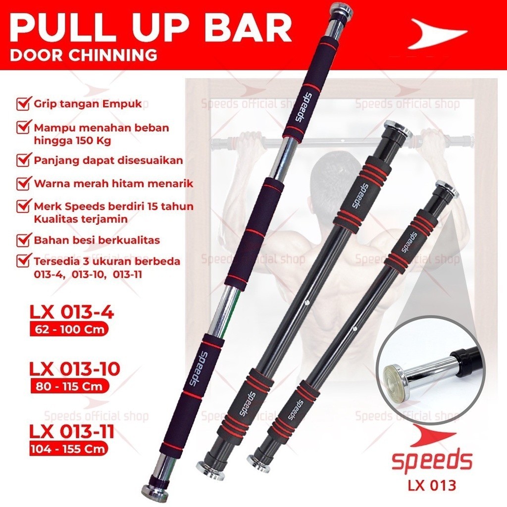 Jual SPEEDS Pull Up Bar atau Door Chinning Bar Untuk pembentukan otot ...