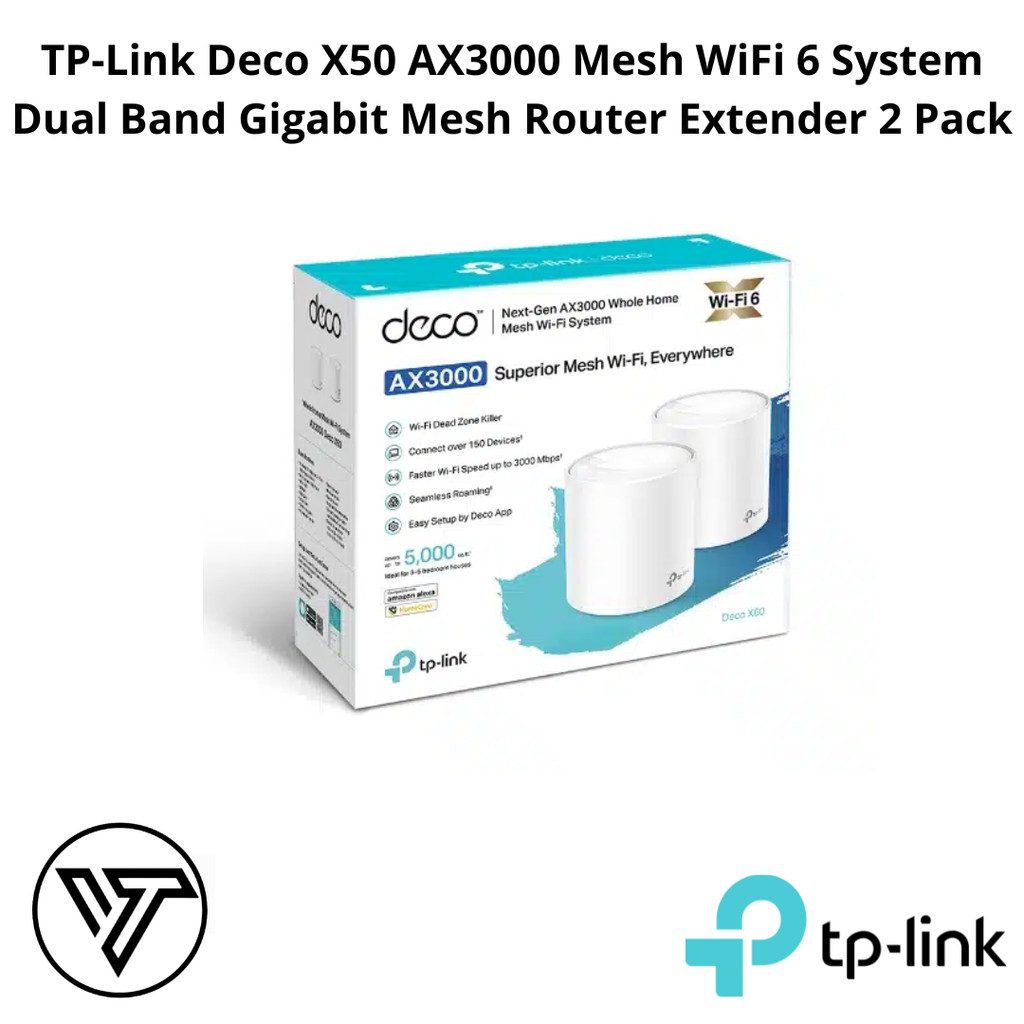 Jual TP-Link Deco X50 | AX3000 Mesh WiFi 6 System | Dual Band | Gigabit ...