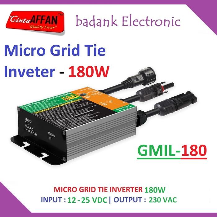 Jual GMIL-180 Micro Grid Tie Inverter GTI 180W ON GRID Solar Panel ...