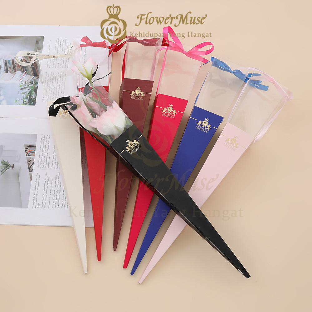 Jual (10 PCS) Single Rose Box / Selongsong Bunga Mawar / Plastik Bunga ...