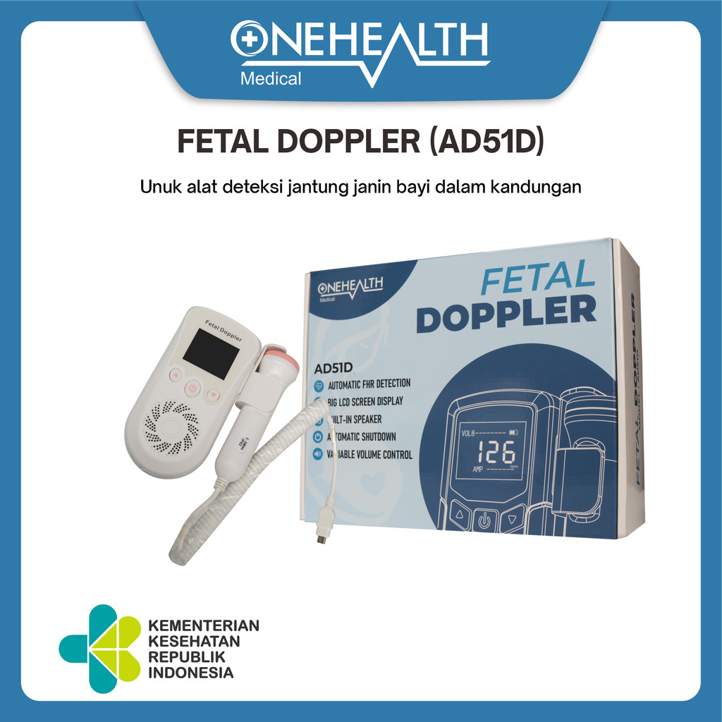 Jual Onehealth Fetal Dopler AD51D Alat Cek Denyut Detak Jantung Janin ...