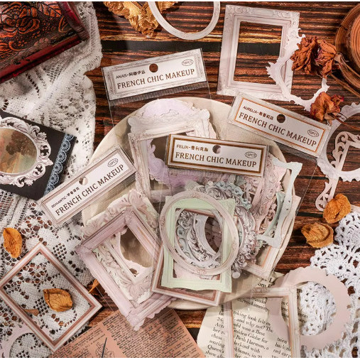 Jual 10 Lembar Deco Paper Scrapbook FRENCH CHIC BORDER Edition DIY SET ...