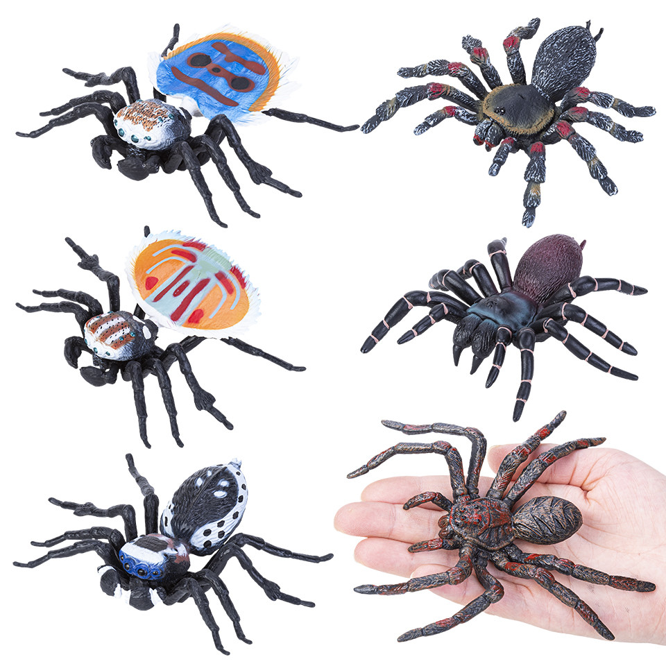 Jual Simulation Animals Insect Solid Model Spider Tarantula Black ...