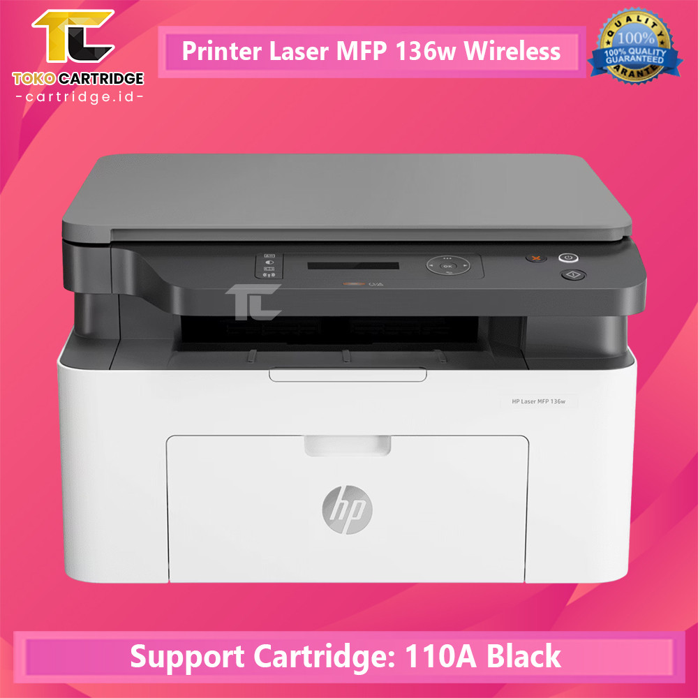 Jual Printer HP LaserJet 136A 136W Wifi Print Scan Copy Duplex A4 Laser Jet MFP 136A Monochrome ...