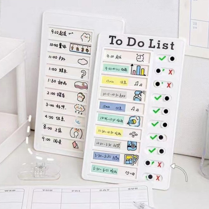 Jual Papan daily to do list papan jadwal belajar papan check list Alat ...