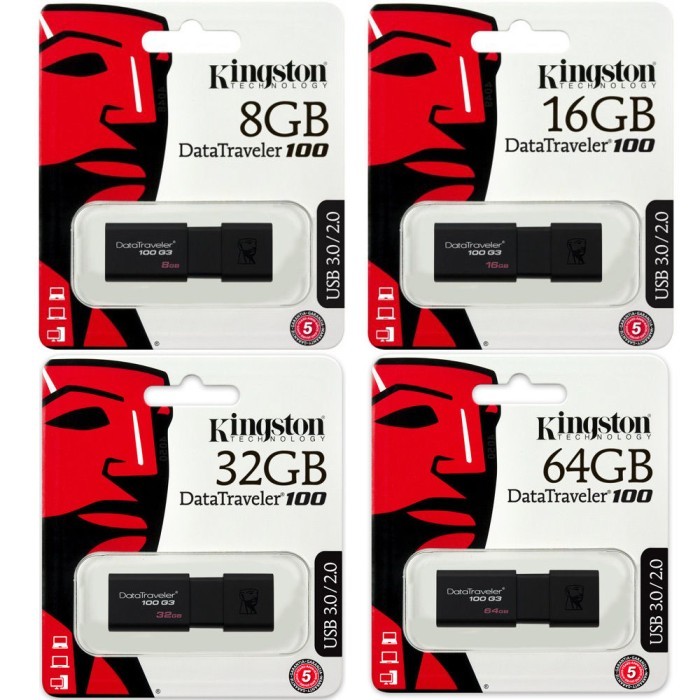 Jual Flashdisk Kingston 64GB - DT100 G3 USB 3.0 (ORIGINAL) | Shopee ...