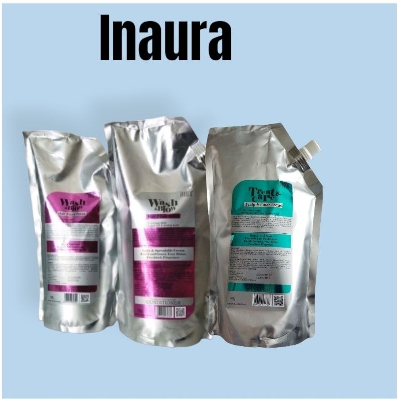 Jual Inaura Wash & Blow Hair Fiber Focus Shampoo Conditioner Pump ...