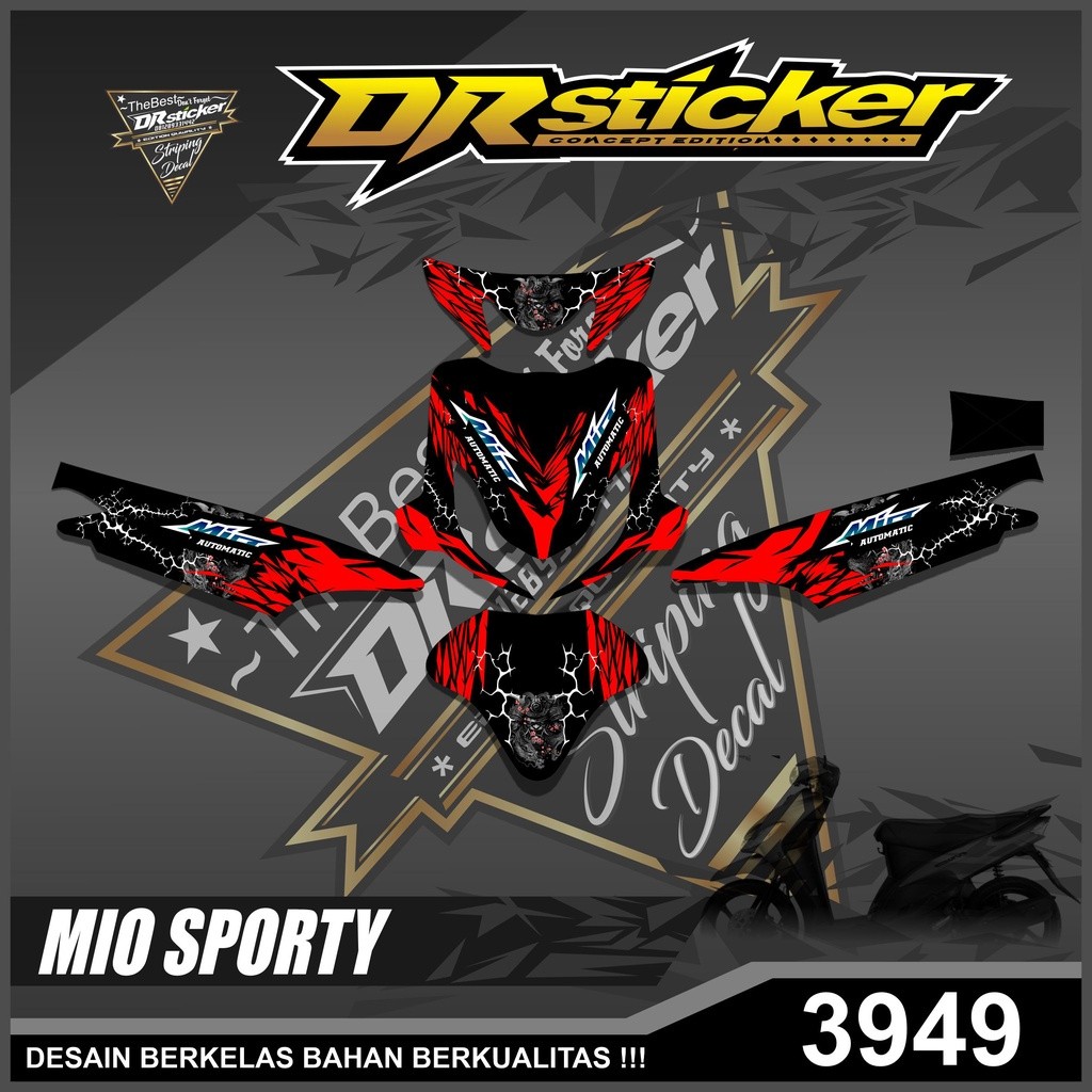 Jual 3949 Decal Samurai Jepang Motor Yamaha MIO SPORTY Sticker Fullbody ...