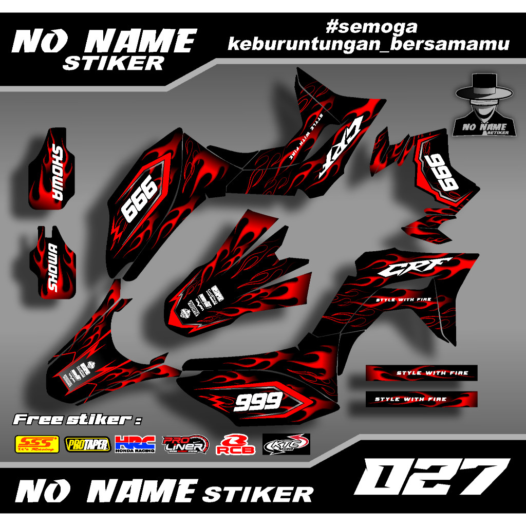 Jual Sticker setiker stiker decal CRF 150 L- minimalis Fullbody - Decal ...