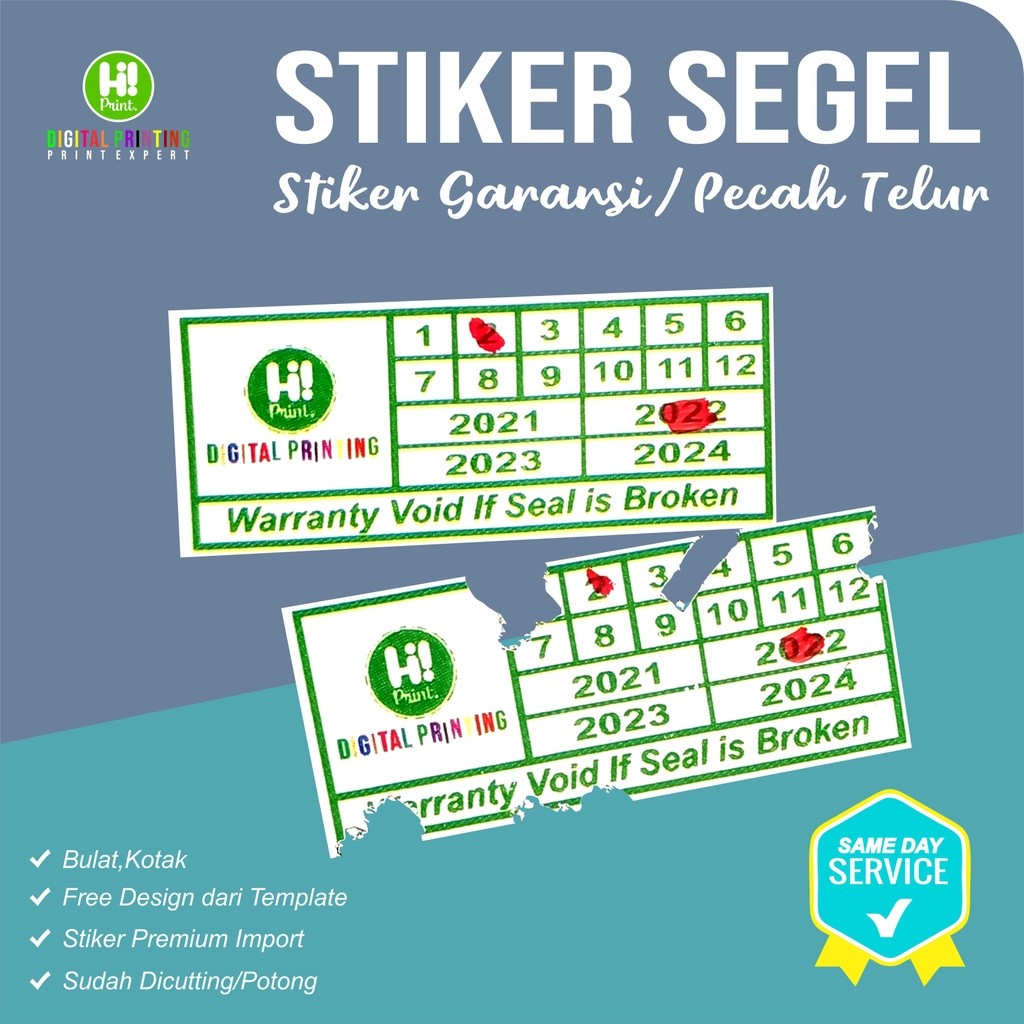 Jual Cetak Kilat - Stiker Segel Garansi Sticker Warranty Pecah Telur ...