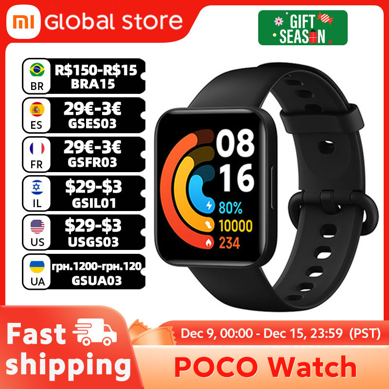 Jual Global Version POCO Watch 1.6'' AMOLED Display 14 Days Battery GPS ...