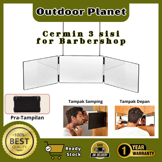 Jual OUTDOOR Planet (GARANSI 1 TAHUN) The Barbering Co. Cermin 3 Arah ...