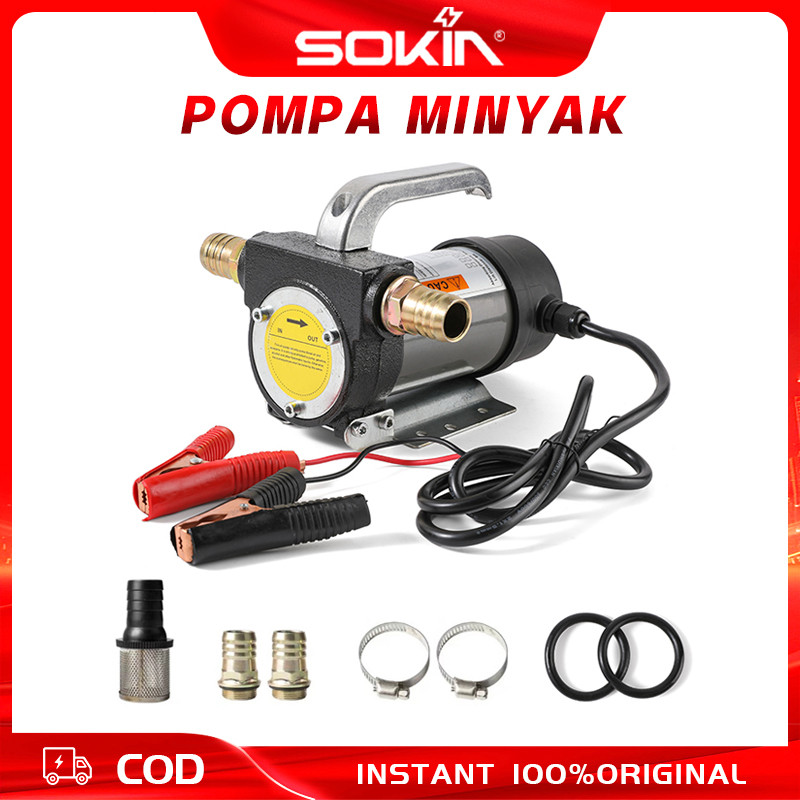 Jual SOKIN Tools Pompa Minyak Diesel Listrik 12V Volt 24V 220V Pompa ...