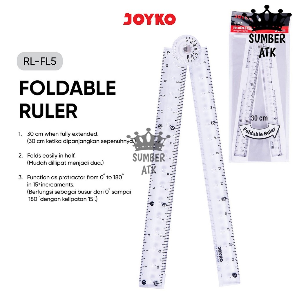 Jual Foldable Ruler Penggaris Lipat Joyko RL-FL5 | Shopee Indonesia