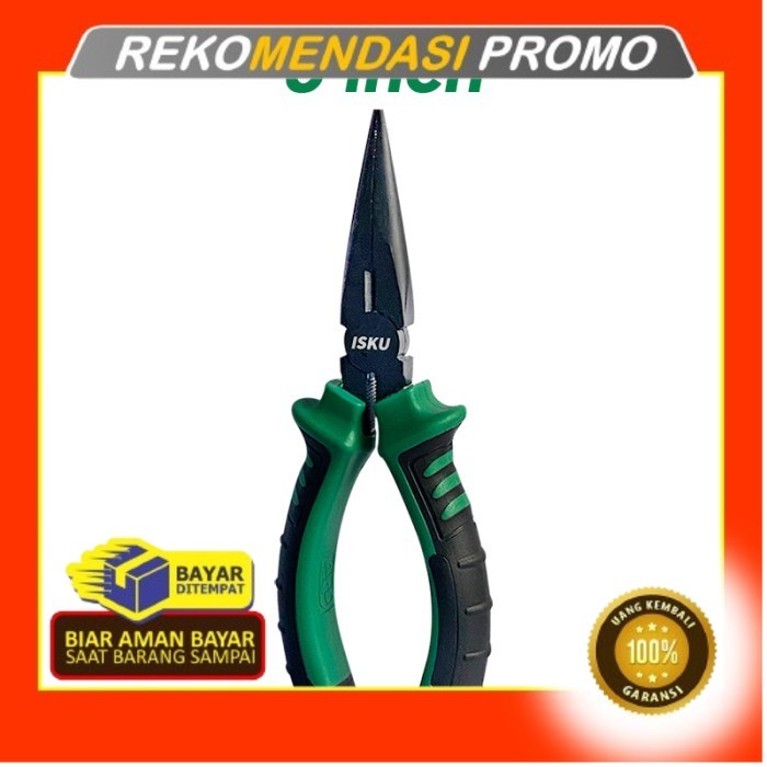 Jual Rekomendasi ISKU Tang Set 3 Pcs 6 Inch Tang Kombinasi Tang Lancip Tang Potong - Tang Lancip ...