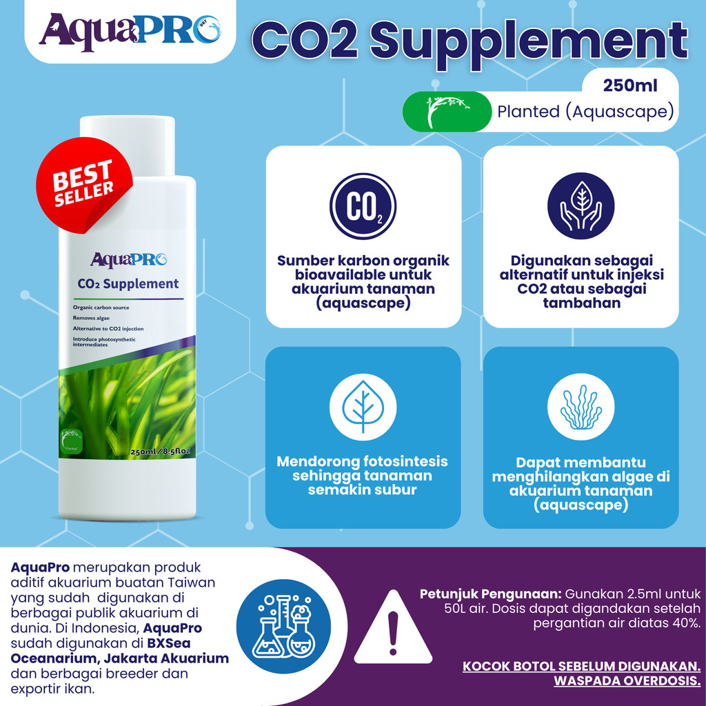 Jual AquaPro CO2 Supplement 250ml | Shopee Indonesia