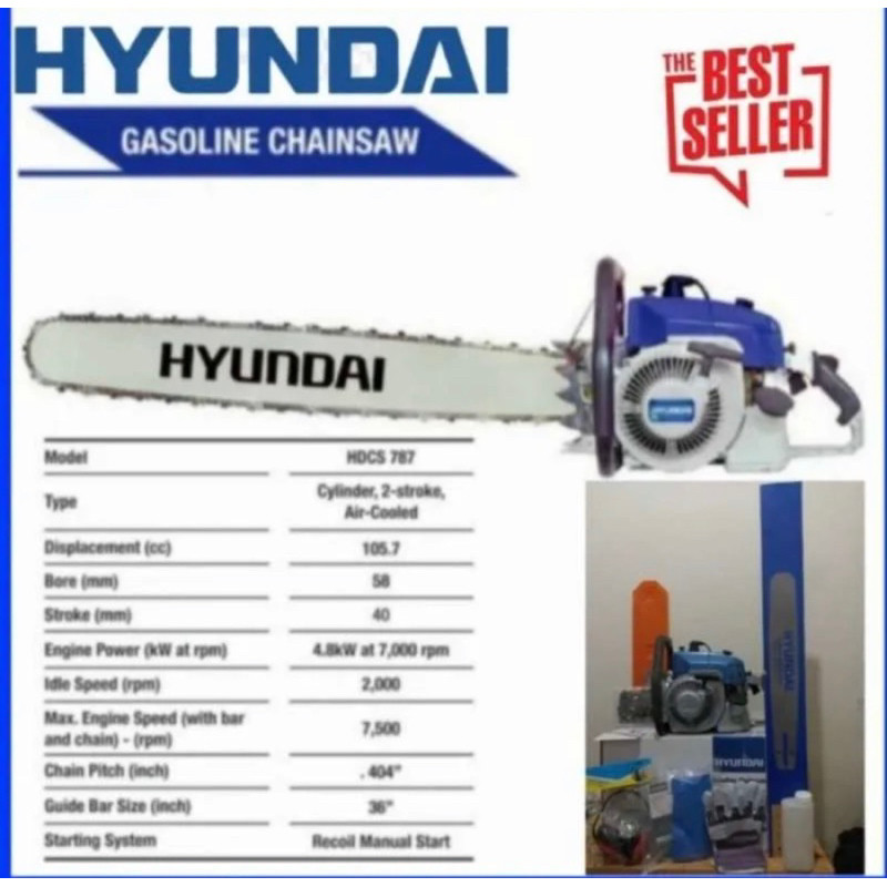 Jual CHAINSAW HDCS 787 36 inch CHAINSAW BESAR 070 SENSO MESIN GERGAJI ...