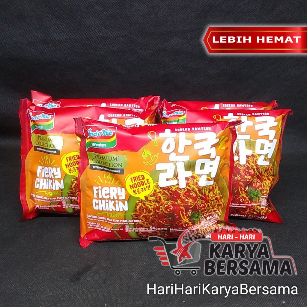 Jual MI INSTAN INDOMIE GORENG FIERY CHIKIN PEDAS ALA KOREAN PACK 5'S X ...