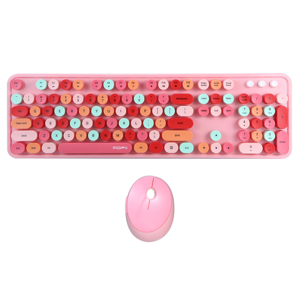 Jual Mofii Sweet Keyboard Mouse Combo Mixed Color 2.4G Wireless ...