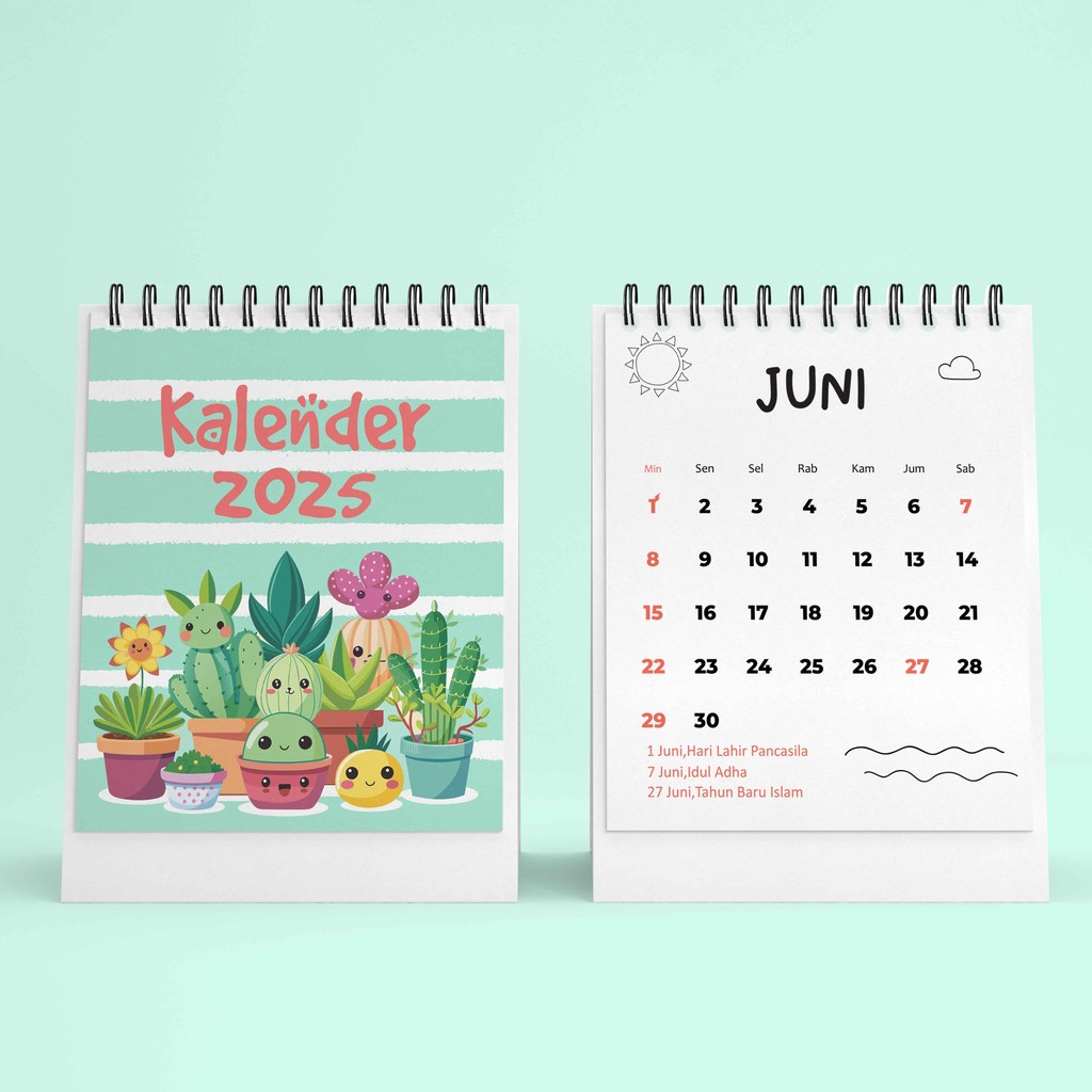 Jual Kalender Meja Mini aesthetic - kalender aesthetic desk calendar ...