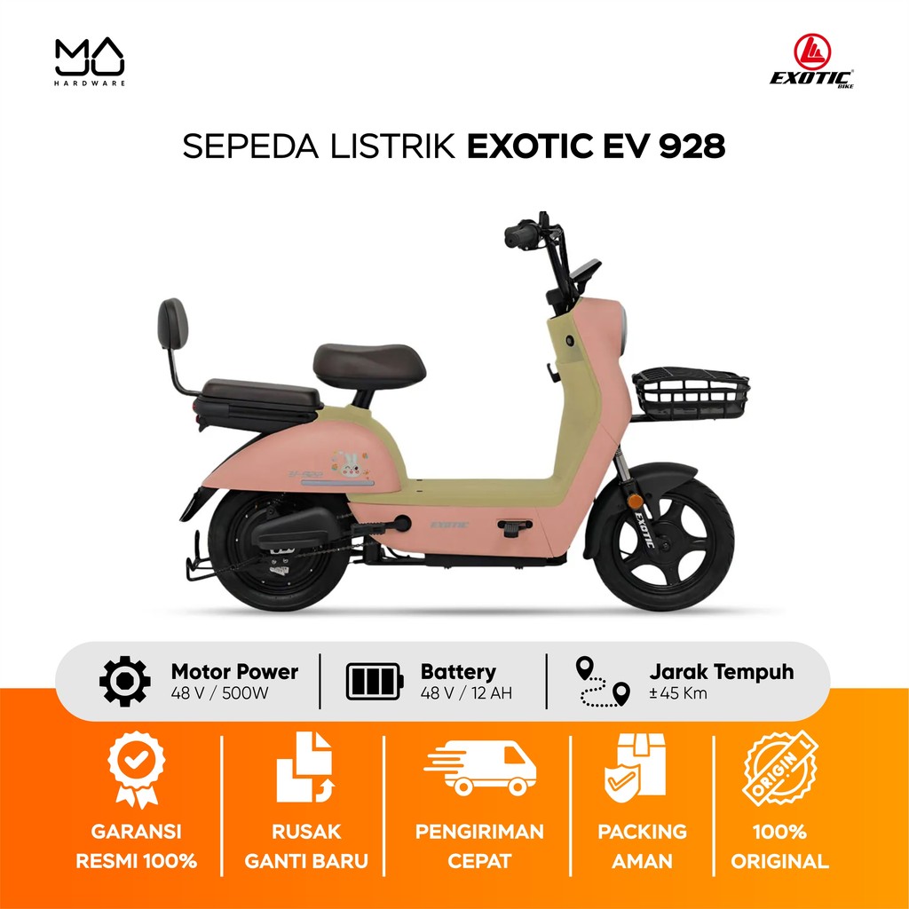 Jual Sepeda Listrik Exotic EV 928 500Watt - Garansi Resmi | Shopee ...