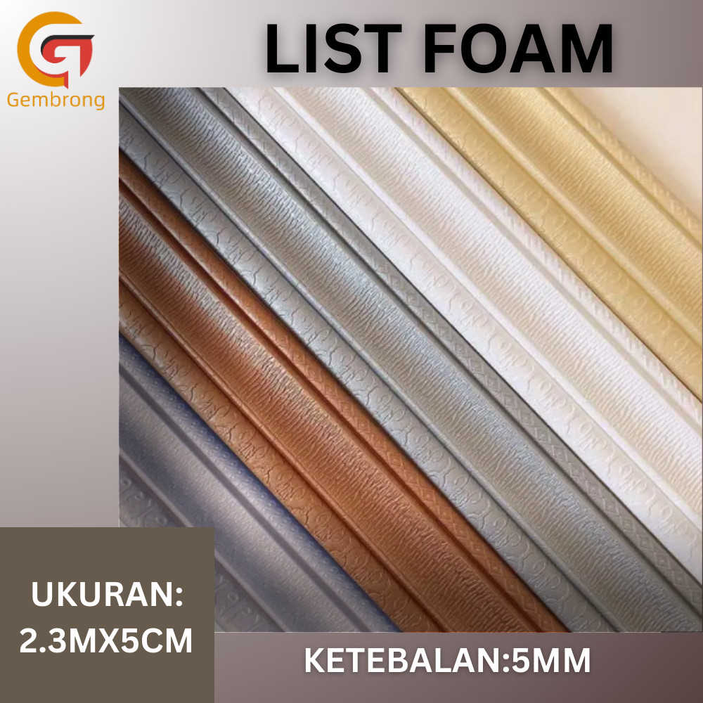 Jual WALL BORDER LIST 230cm*5cm / WALLPAPER LIST FOAM STIKER DINDING ...