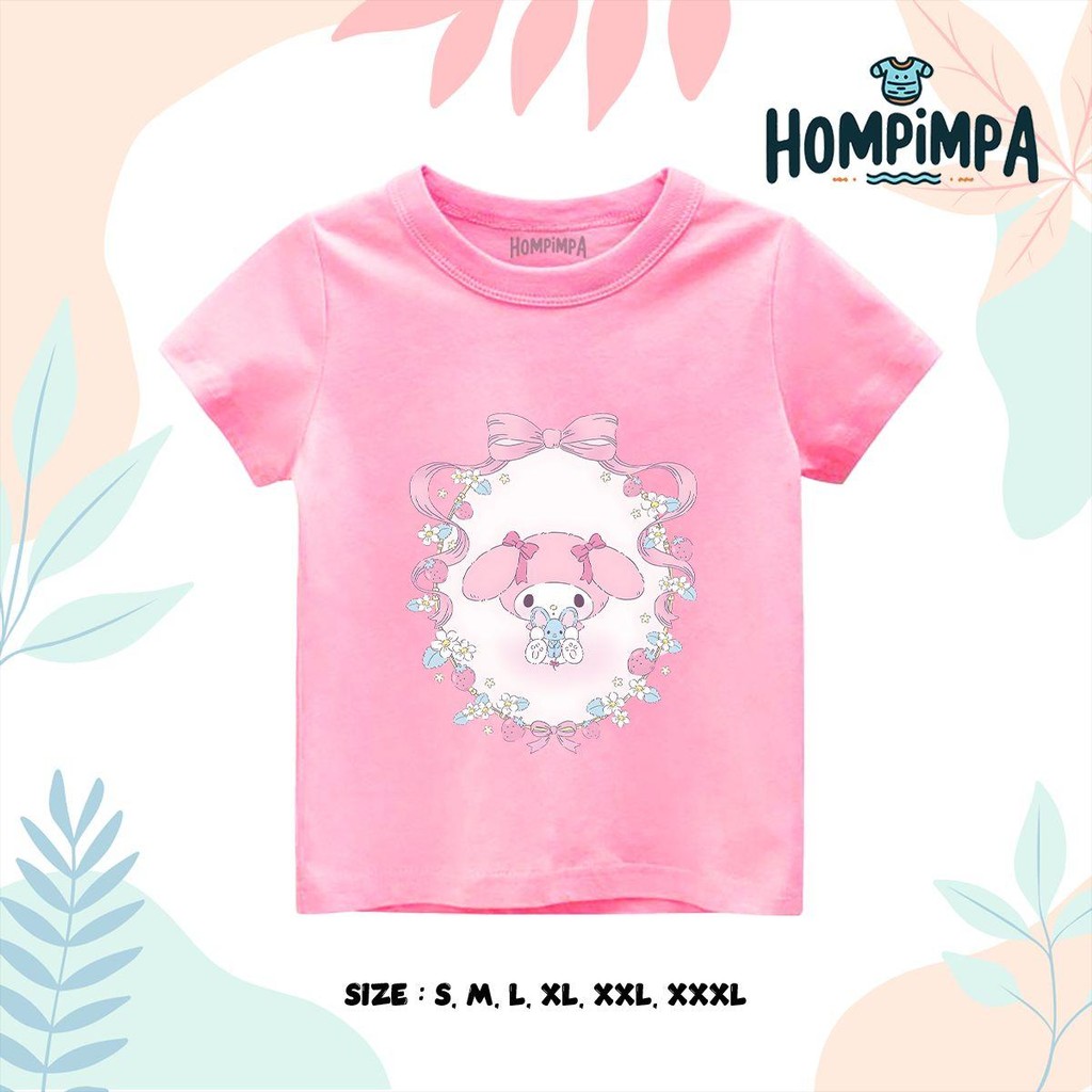Jual Kaos Anak Perempuan My Melody Frame Sablon Distro 30s Baju Fashion ...