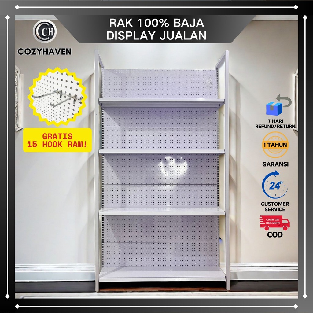Jual CozyHaven - Rak Baja Untuk Display Barang Jualan Dengan Tiang Rak ...