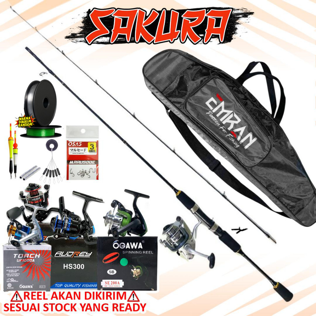 Jual SIMZET_SHOP SET Lengkap Joran Casting UL Sakura + Reel Spool Besi ...