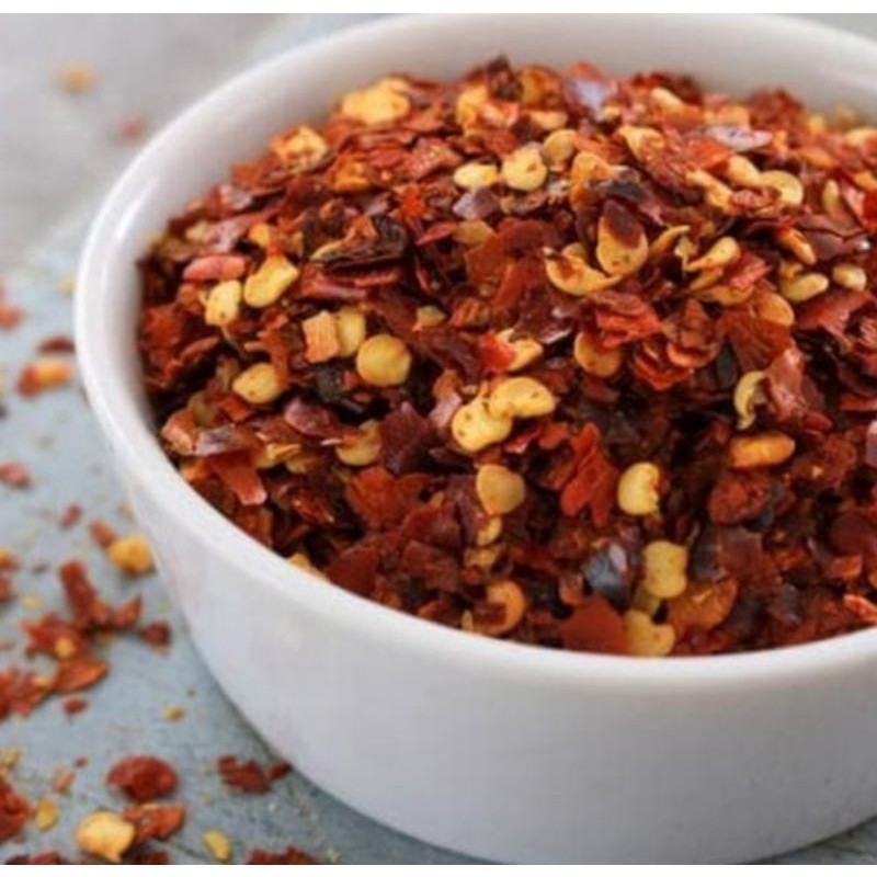 Jual cabe kasar chilli flake 500 gr/cabe bubuk kasar/flake chilli ...