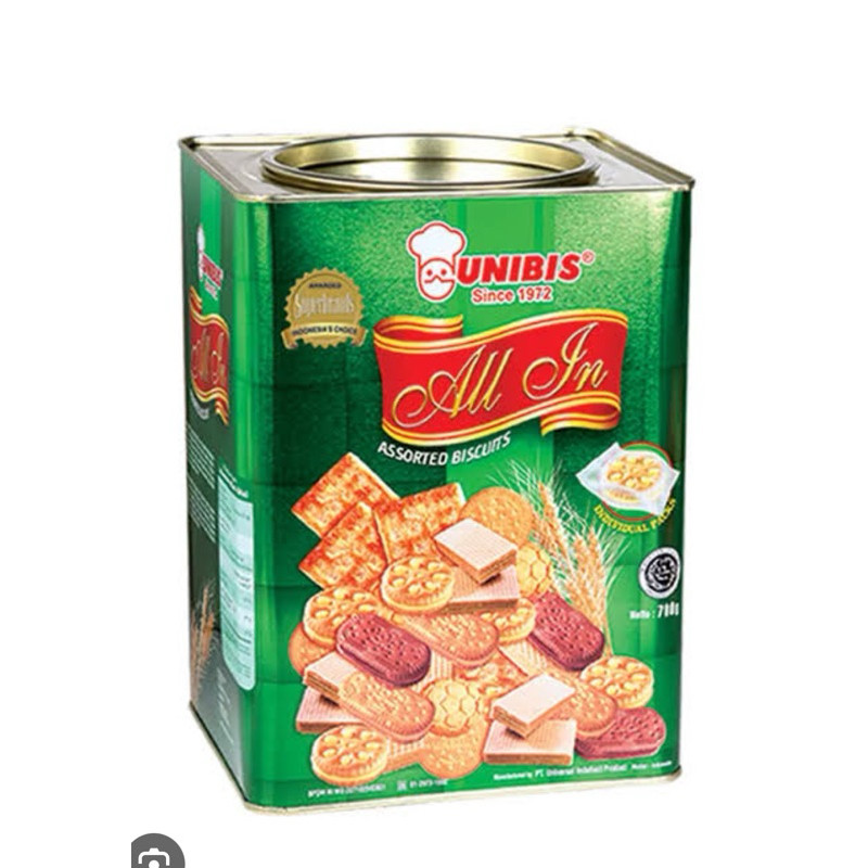 Jual Unibis ALL IN assorted biscuits 600gram kaleng | Shopee Indonesia
