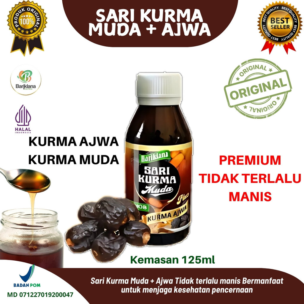 Jual Sari Kurma Muda Ruthob Plus Kurma Ajwa Isi : 125ml | Shopee Indonesia