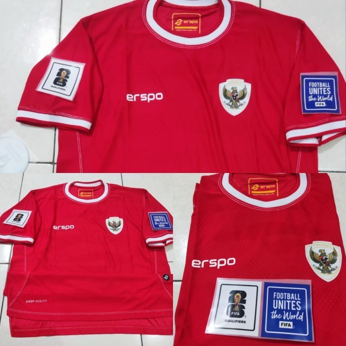 Jual JERSEY BAJU BOLA TIMNAS INDONESIA HOME PLAYER ISSUE 2024 FULLPATCH KUALIFIKASI PIALA DUNIA ...