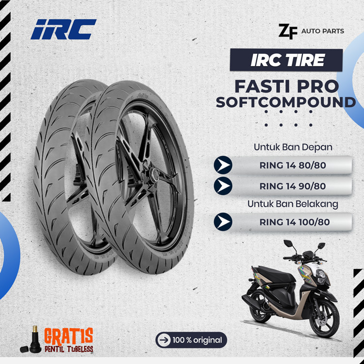 Jual SEPASANG / SATUAN BAN MOTOR MATIC IRC FASTI PRO Ring 14 Soft ...