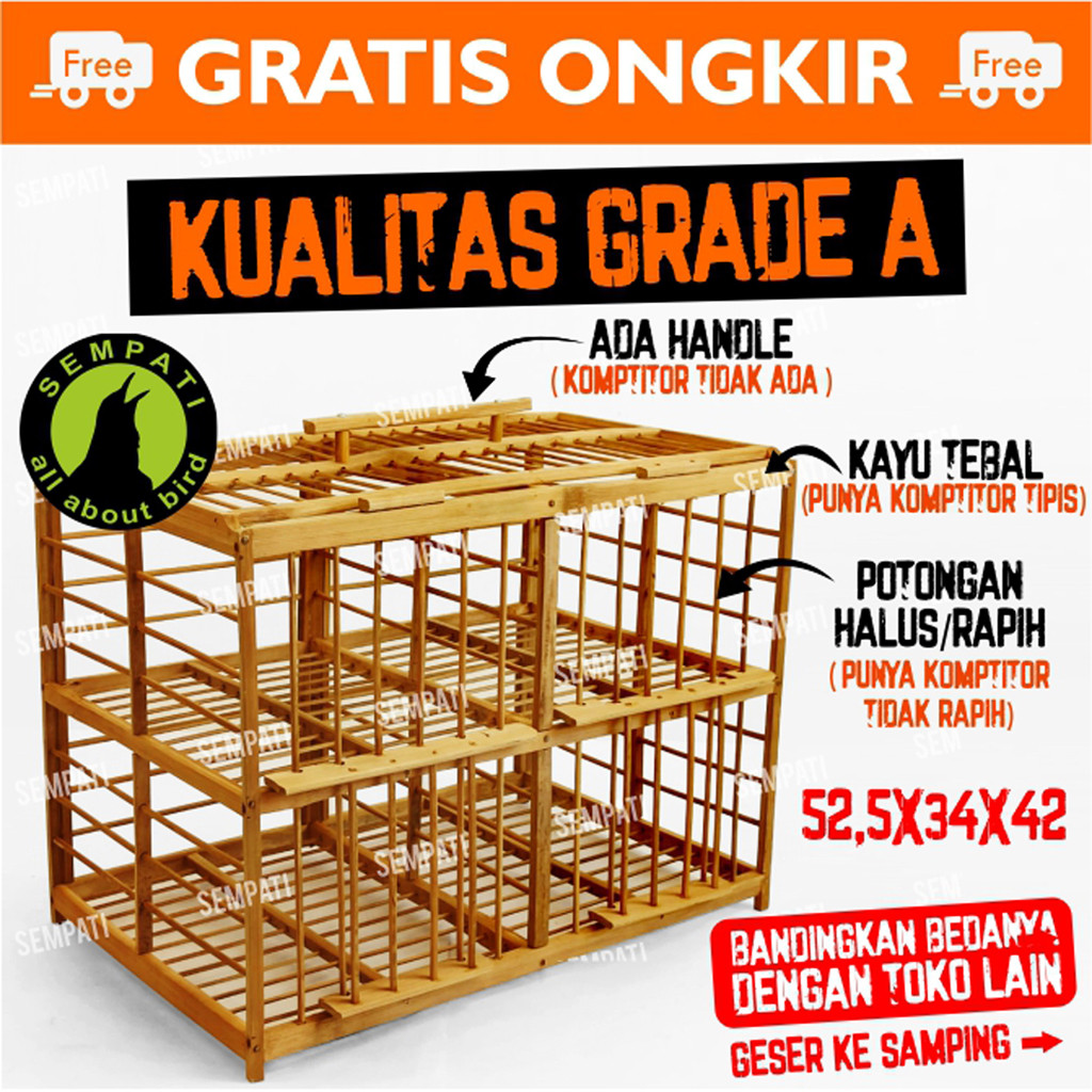 Jual SEMPATI DONGDANG MERPATI 2 PASANG 4 PINTU KANDANG MERPATI SANGKAR ...