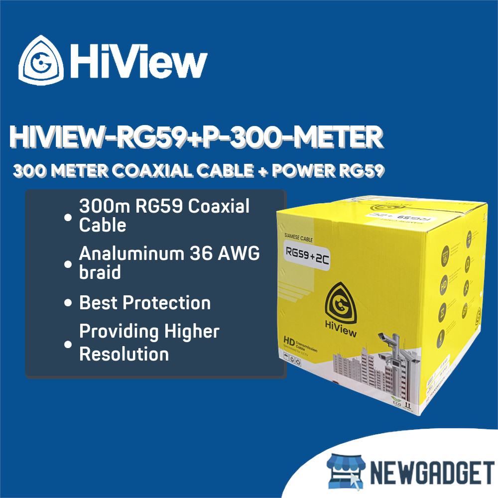Jual HIVIEW HIVIEW-RG59+P-300-METER 300 METER COAXIAL CABLE + POWER ...
