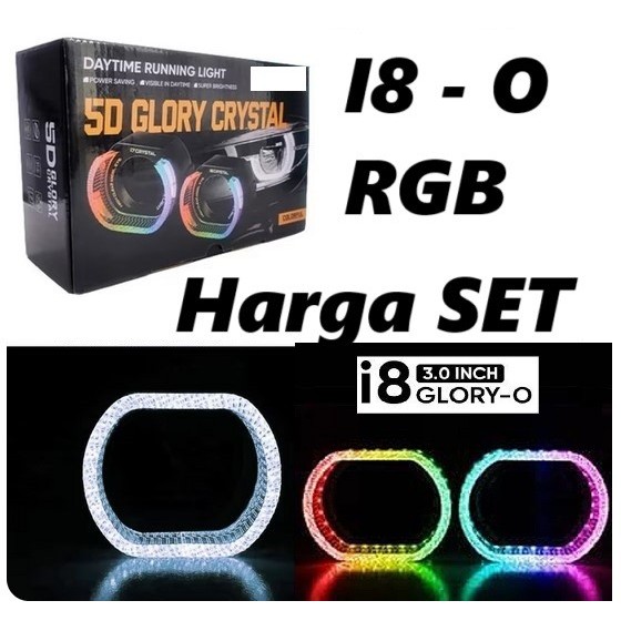 Jual SHROUD I8 O Crystal Glory Akrilik wrgb rgb bmw full 3 inch biled projie mobil motor srod ...