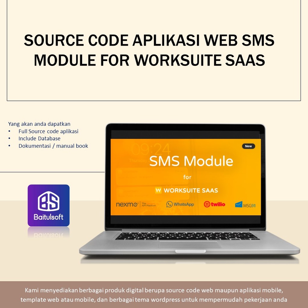 Jual SOURCE CODE APLIKASI WEB SMS MODULE FOR WORKSUITE SAAS | Shopee Indonesia