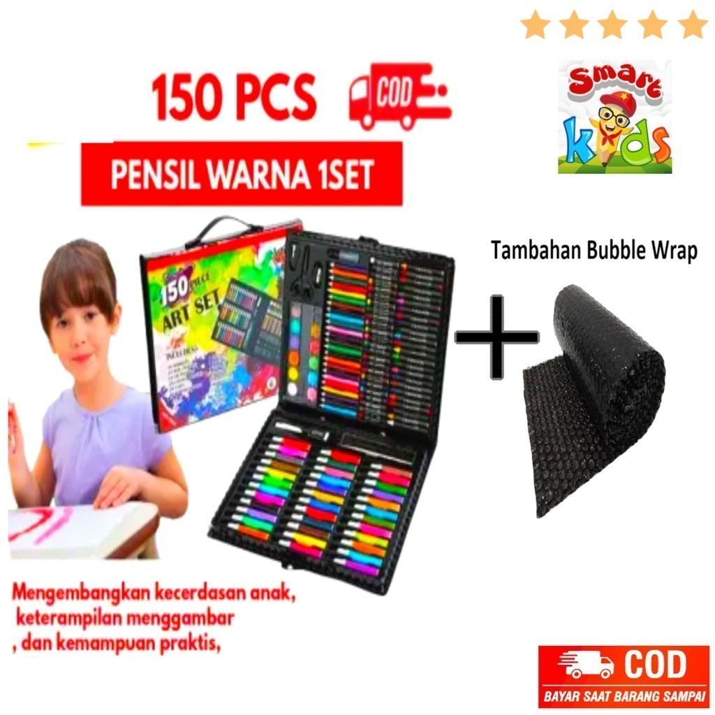 Jual E S / Crayon Anak Set 150 pcs Set - Krayon Mewarnai Anak - Pensil ...
