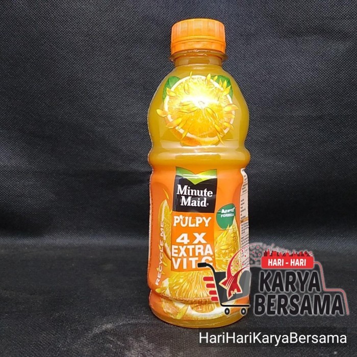 Jual MINUMAN RINGAN MINUTE MAID PULPY ORANGE BOTOL 300ML | Shopee Indonesia
