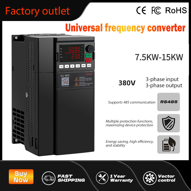 Jual SU900 VFD Ac drive 7.5kw/11kw/15kw 380v High-power frequency converter 3phase frequency ...