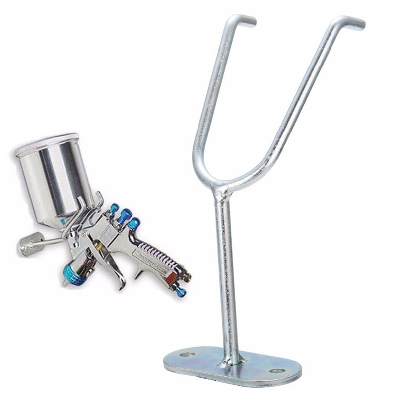 Jual Painting Spray Gun Holder Bench Iron Wall Mount Hook Rack Air ...