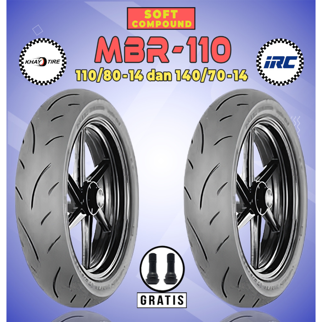 Jual Paket Ban Soft Compound Motor YAMAHA AEROX IRC MBR-110 110/80-14 ...