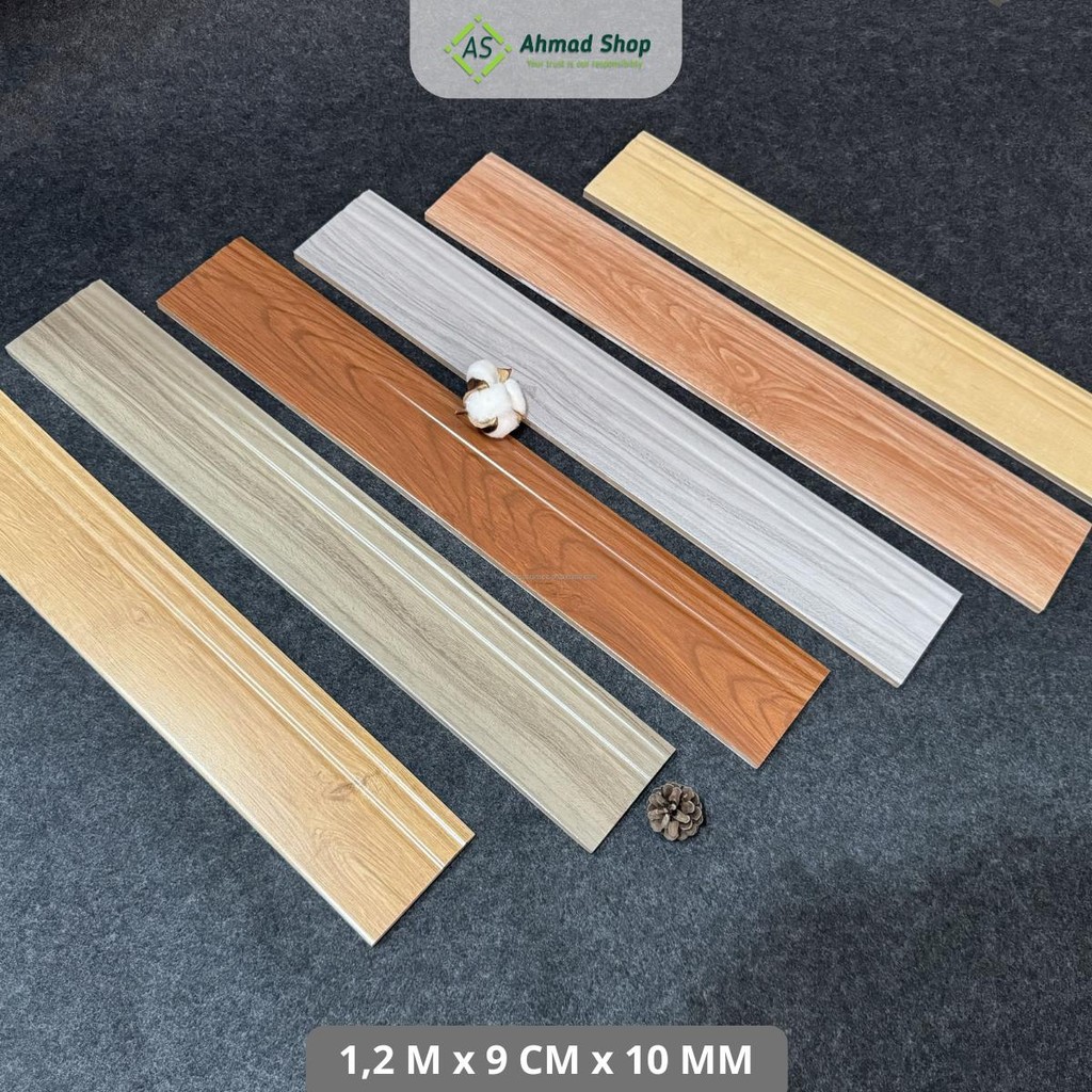 Jual List Plint Lantai Lis Les Kayu PVC Anti Air Anti Rayap 1,2 m dengan lebar 9 cm Vinyl ...