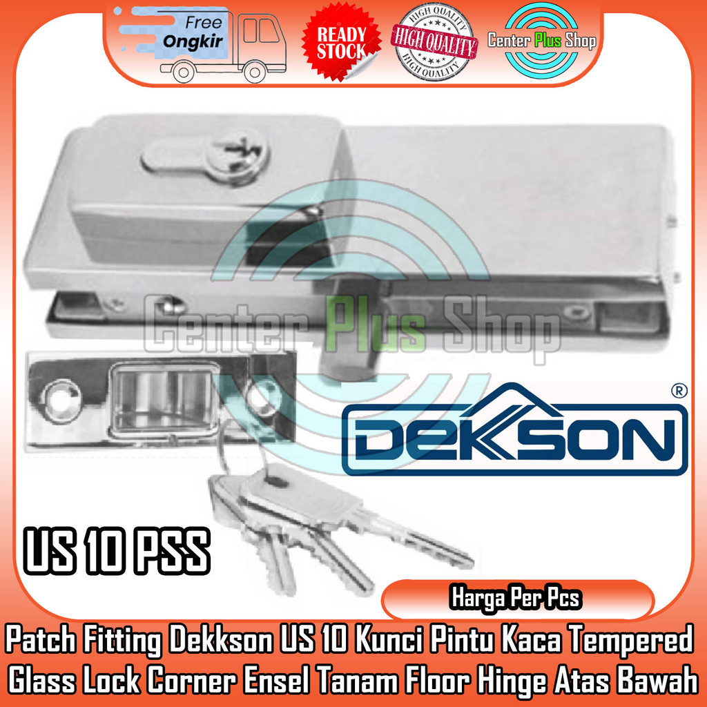 Jual Patch Fitting Dekkson Dekson Us10 Kunci Pintu Kaca Tempered Glass Lock Corner Alumunium ...