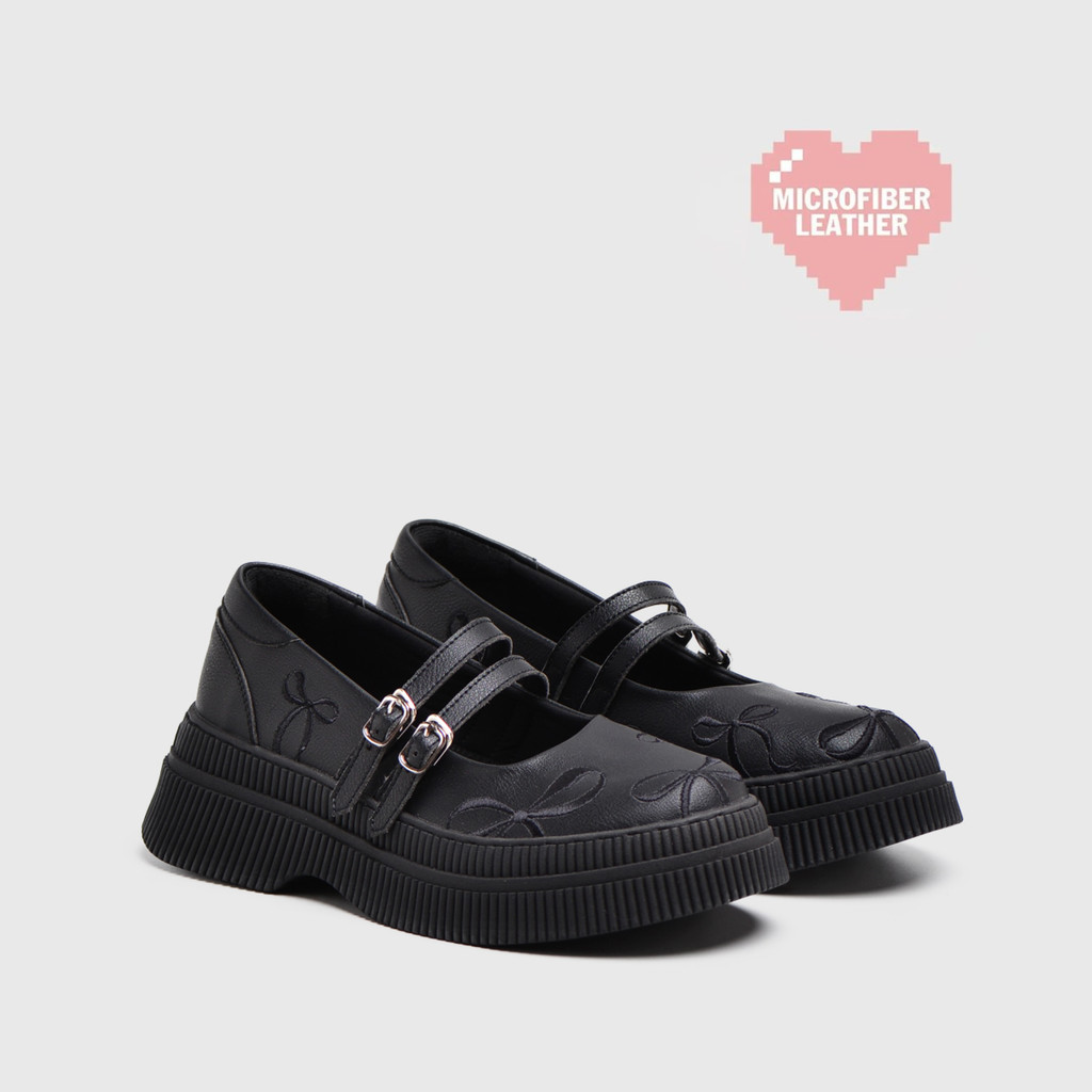 Jual Adorableprojects - Latifa Bow Embroidery Platform Black | Shopee ...
