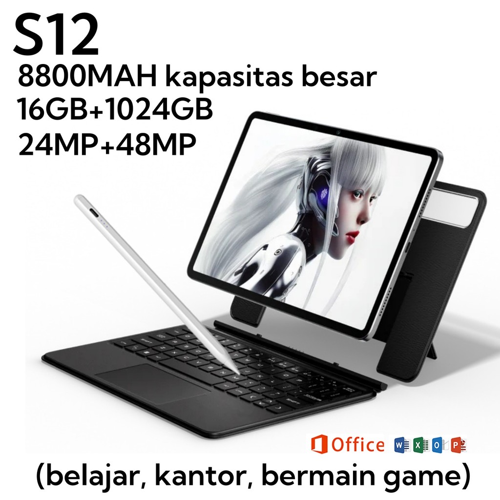 Jual Tablet Android S12 11.6 Inch RAM 16GB + 1024GB ROM 5G Dual SIM ...